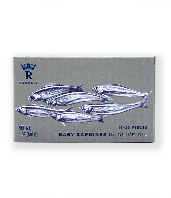 Small Sardines in EVOO, 120g - Buy at Regalis Foods