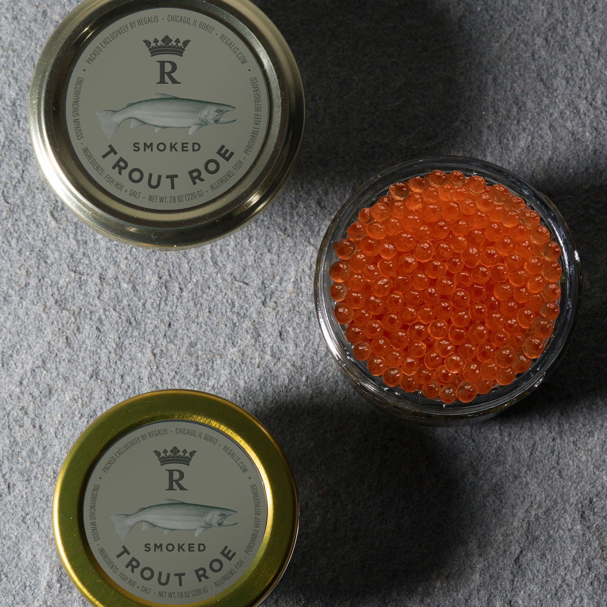 Wild Applewood-Smoked Steelhead Trout Roe | Regalis Foods